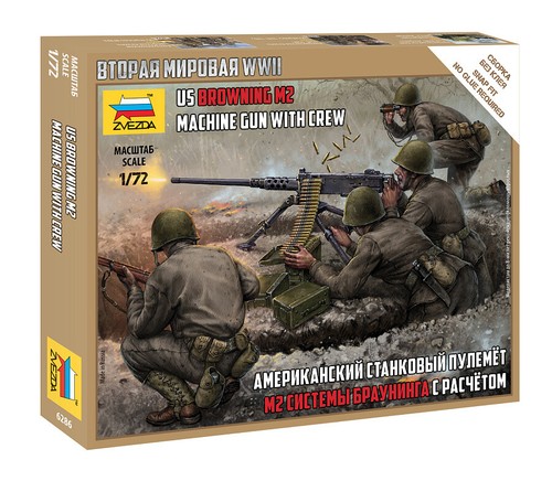 Us Browning M2 Machine Gun With Crew 1:72 Plastic Model Kit ZVEZDA | eBay