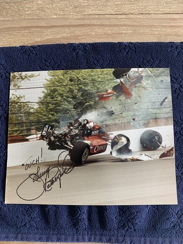 Johnny Rutherford Ouch! Autographed 1990 Indy 500 Crash Photo Signed ...