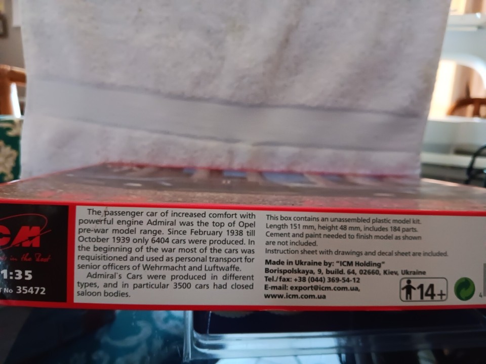 ICM Admiral Saloon WWII German Staff Car 1/35 35472 MNIB Model Kit | eBay