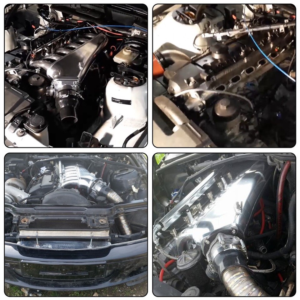 Billet Intake Manifold w/ Fuel Rail kit+Throttle Body BMW E36 E46 325i ...