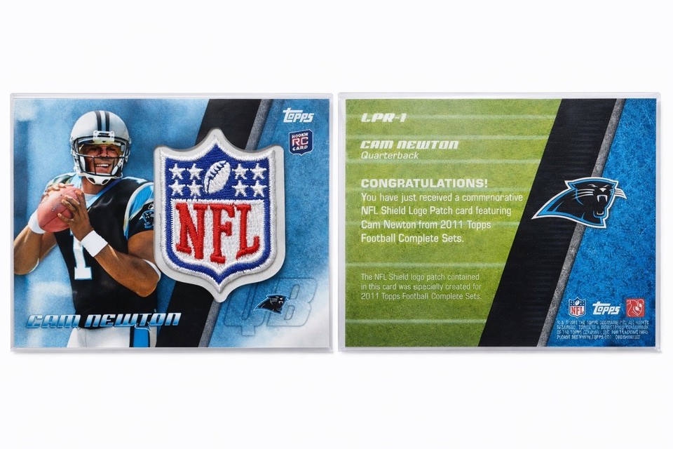 Cam Newton Rookie 2011 Topps NFL Shield Patch Carolina Panthers ROY/MVP ...
