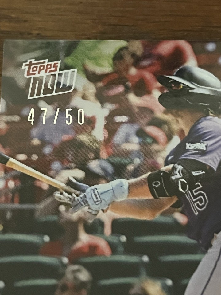 2025 Topps Now Hunter Goodman gold parallel 47/50 Colorado Rockies card ...