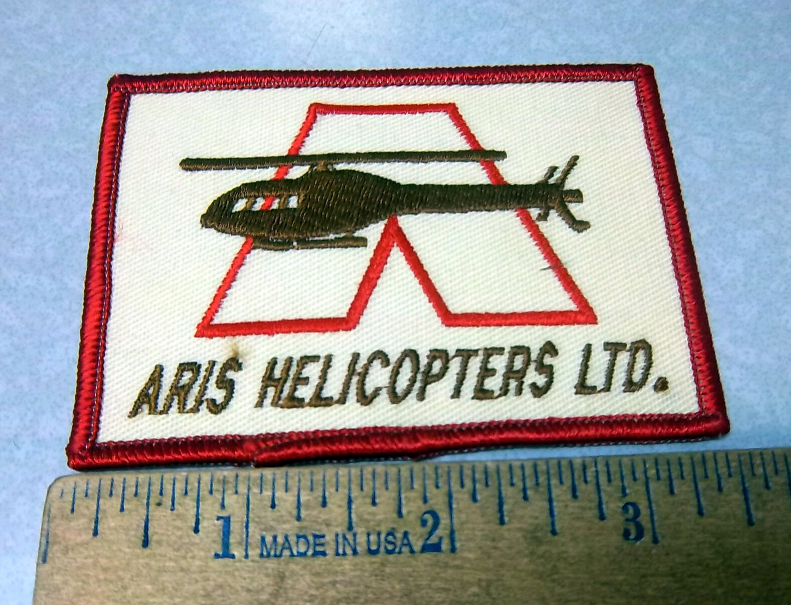 Aris Helicopters Ltd Embroidered patch, Great colors, New unused patch ...