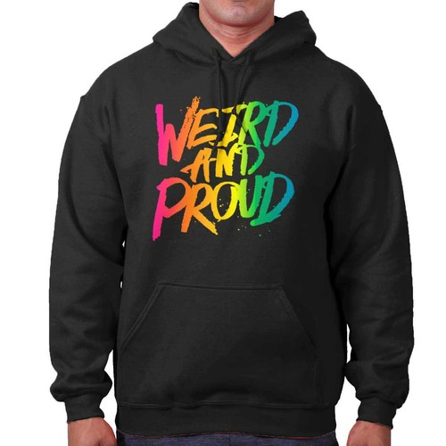 Cool LGBT Weird and Proud Gay Pride Rainbow Hoodie Hooded Sweatshirt ...