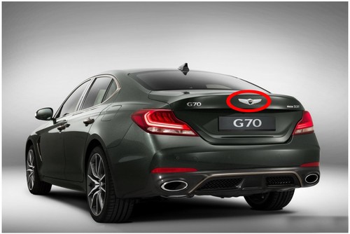 Genuine OEM Rear Trunk Wing Emblem Badge For 2018 2019+ Hyundai Genesis ...