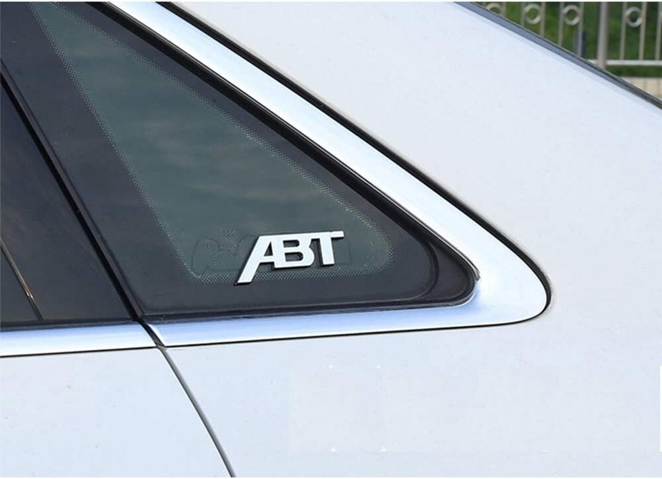 2pcs Small Auto 3D ABT Logo Car Side Fender Badge Sticker/Tial Emblem ...
