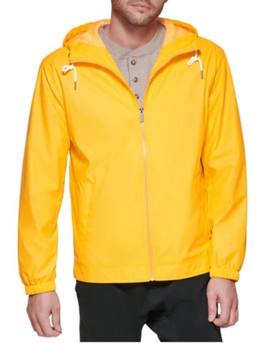 Club Room Men's Rubberized Lightweight Hooded Rain Jacket | eBay