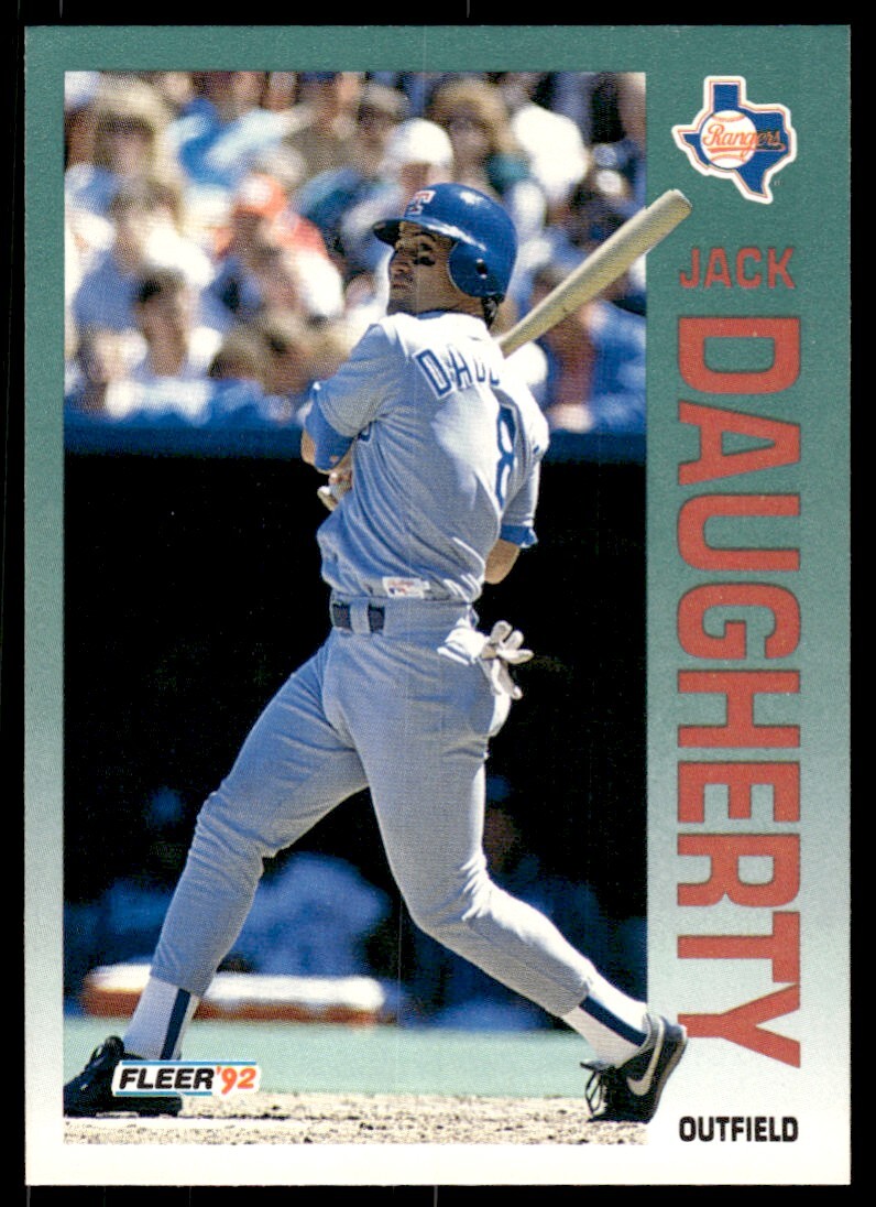 1992 Fleer Baseball Card Jack Daugherty Texas Rangers #300 | eBay