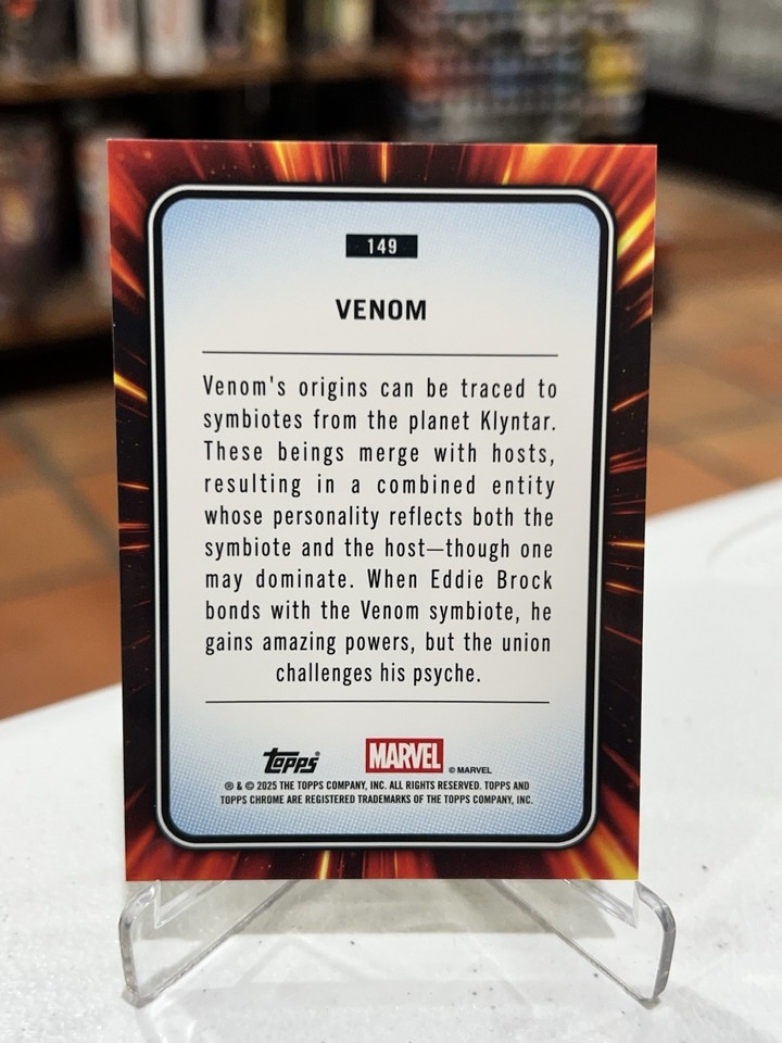 2025 Topps Chrome Marvel Venom yellow lava blaster Refractor | eBay