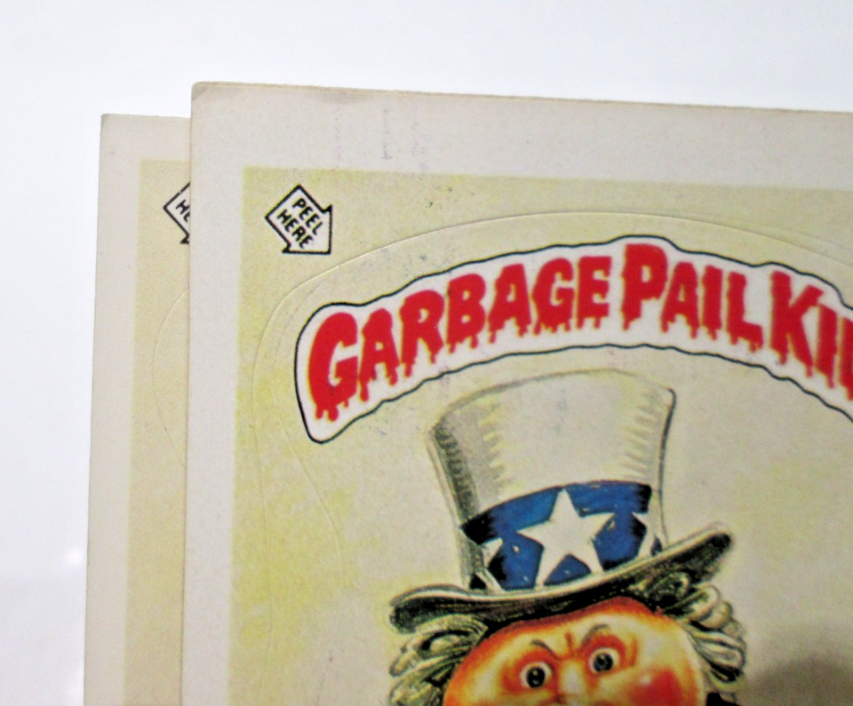 Garbage Pail Kids 110a Snooty Sam 110b US Arnie Topps Stickers 1986 Big ...
