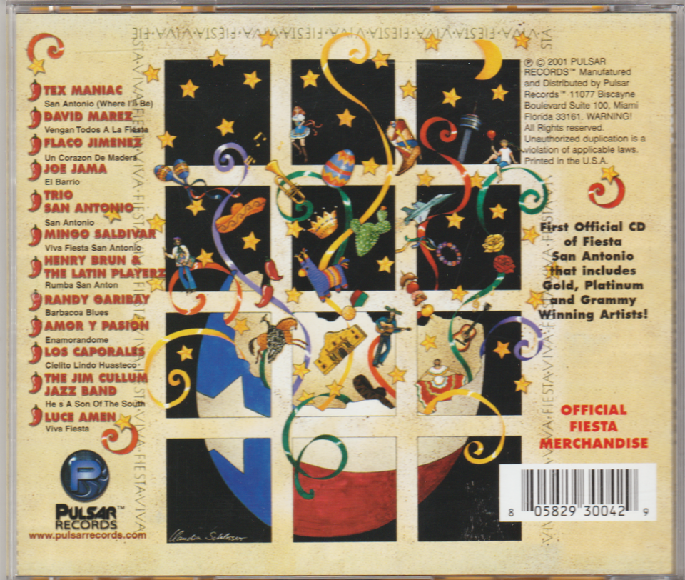 Various~VIVA FIESTA SAN ANTONIO 2001 orig Pulsar CD Randy Garibay ...