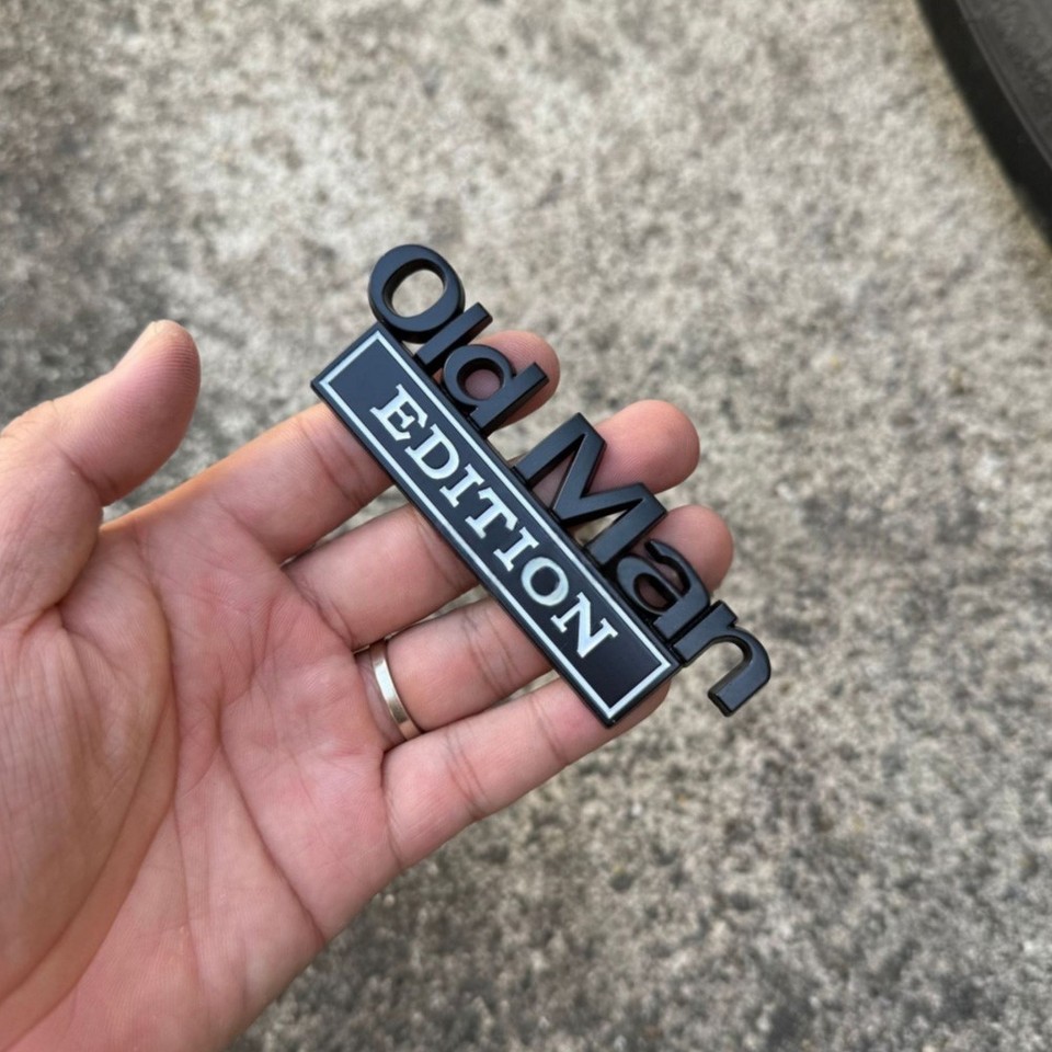 Fun Old Man Edition 3D Metal Car Emblem Conversation Starter ...