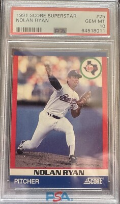 1991 Score Superstar #25 Nolan Ryan PSA 10 Gem Mint | eBay
