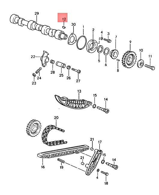 Genuine PORSCHE 911 914 924 924S 928 944 968 Carrera Woodruff Key ...