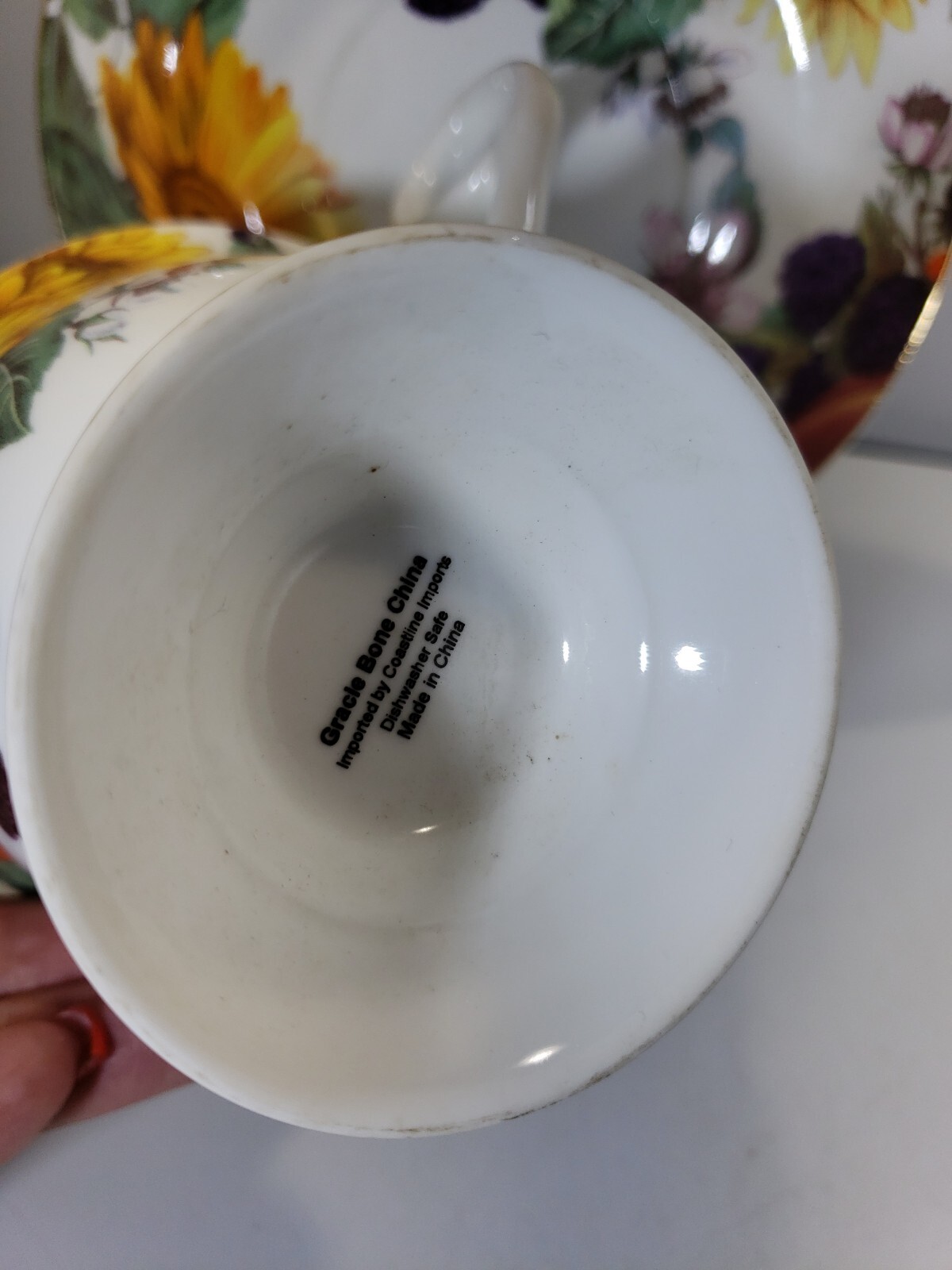 Gracie Bone China Tea Cup And Saucer | eBay