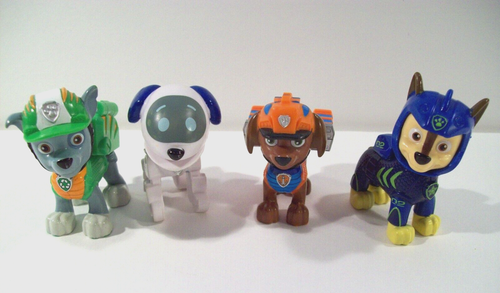 Paw Patrol Action Figure Lot, Zuma, Robo Dog, Rocky, Aqua Pup Chase | eBay
