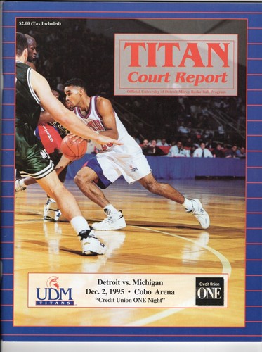 NCAA 1995 Detroit Mercy Titans vs Michigan Wolverines Basketball ...