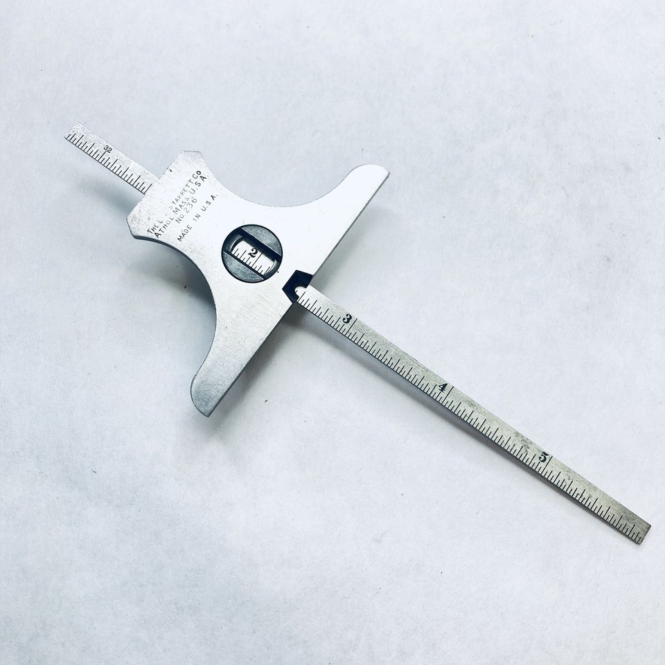 Starrett No. 236 Depth Angle Gauge Gage 6" Rule 0-60 Degrees - USA | eBay