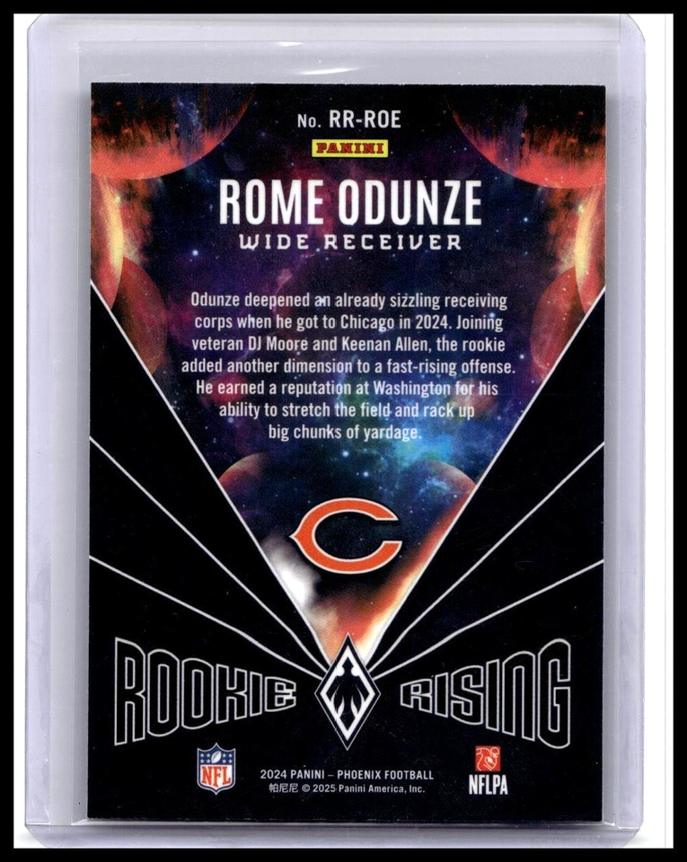 2024 Panini Phoenix Rome Odunze Rookie Rising Chicago Bears (RC) RR-ROE ...