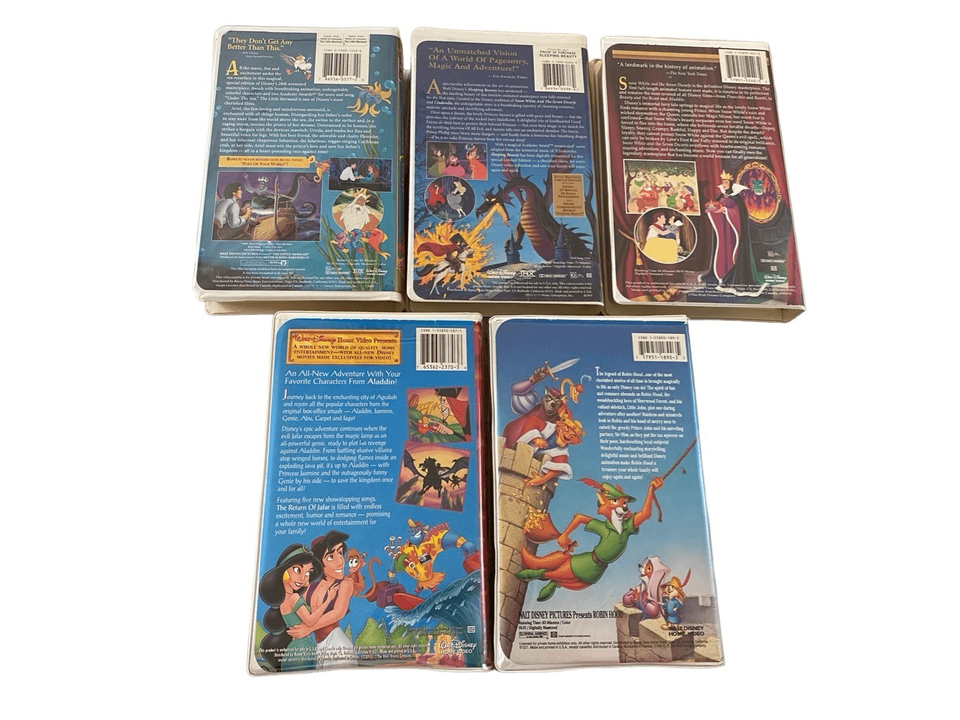 Lot Of 5 Disney Princess VHS Tapes Sleeping Beauty Snow White Vintage ...