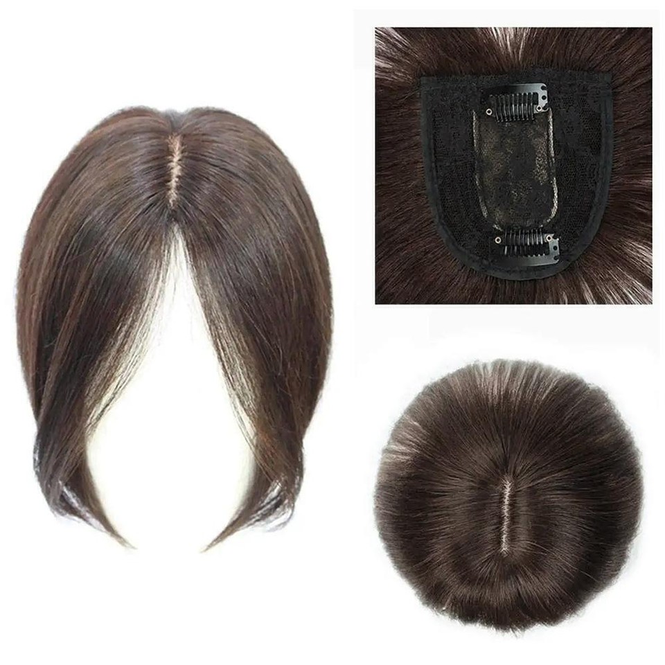 Mini Human Hair Toupee Clip in Topper Hairpieces Top Pieces For Women ...