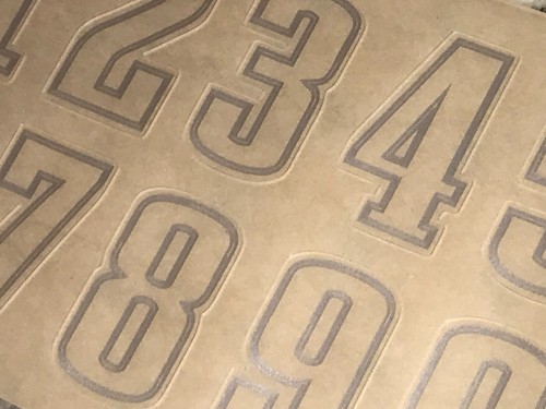 EAGLES Silver Football Helmet Numbers Decals #0-9 FULL Size 3M 20MIL | eBay