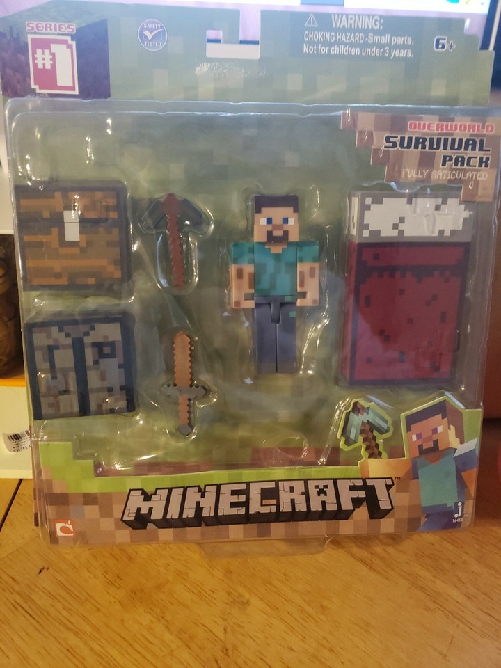 Official Minecraft 2014 Series 1 Overworld Player Survival Pack Playset ...