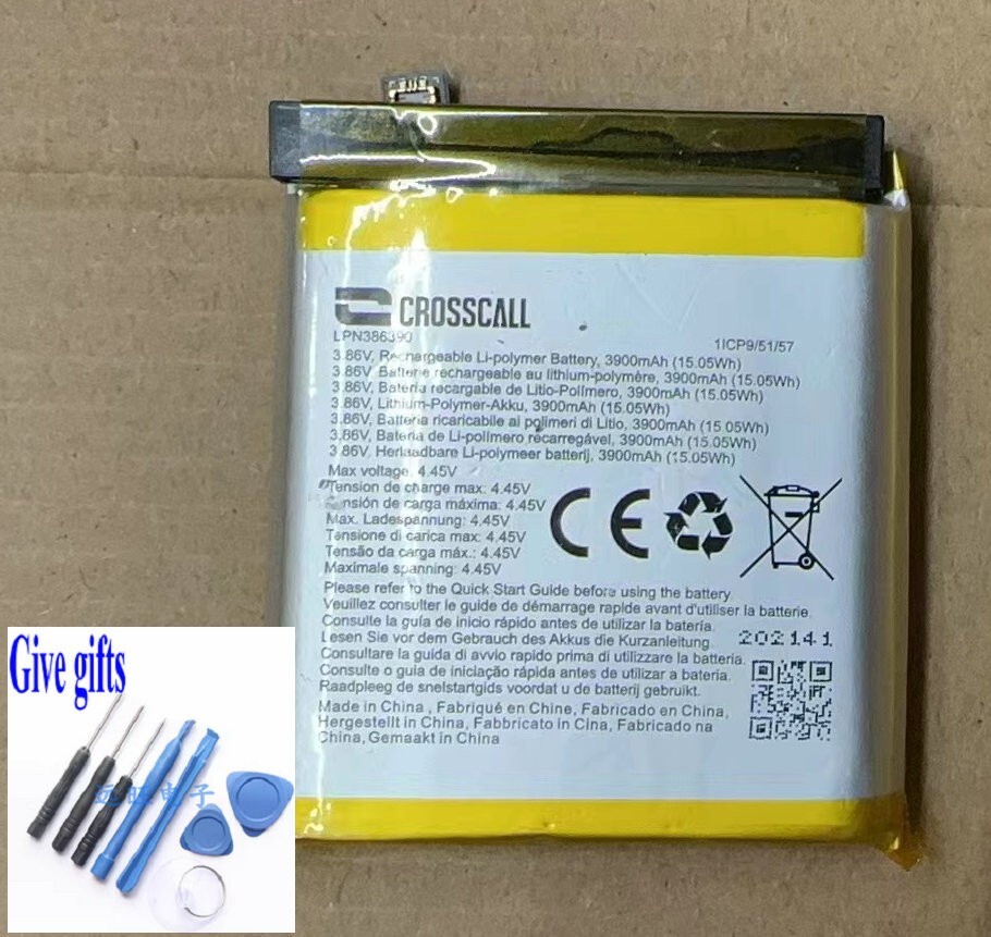 1 Pcs New Battery For CR0SSCALL 1ICP9/51/57 LPN386390 3900mAh | eBay