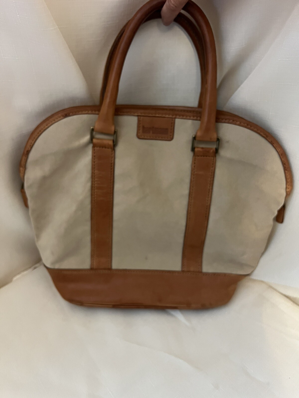 RARE Vintage HARTMANN Belting Leather And Fabric Handbag Shoulder Bag ...