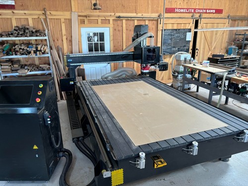 Brand New 5x10' CNC Router with Pneumatic Auto tool changer and pop up ...