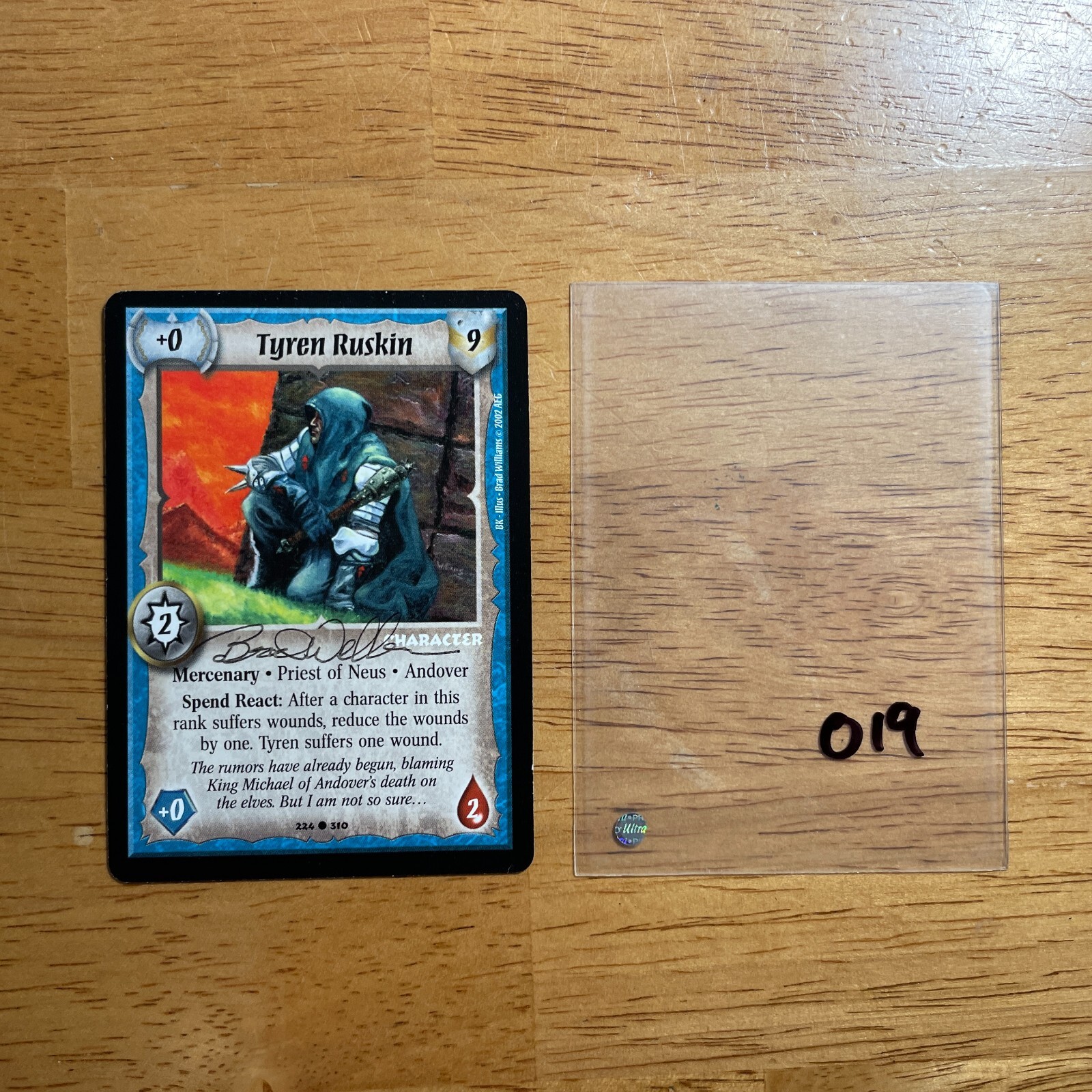 🚑Artist Signed Brad Williams - Tyren Ruskin Warlord Saga of the Storm ...