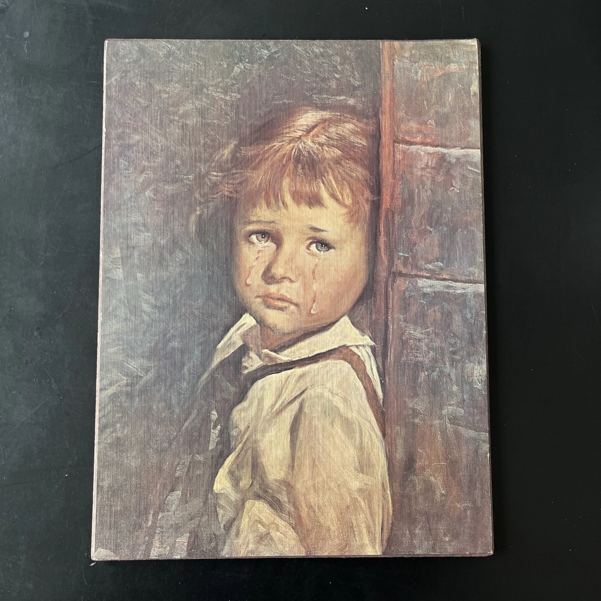 1x 70s Vintage Bild Weinendes Kind By Giovanni Bragolin, 57% OFF