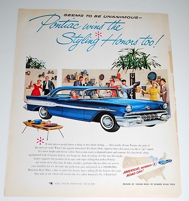 Vintage Car Ad — 1957 — Pontiac Super Chief | eBay