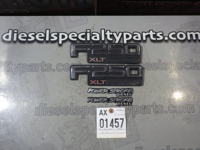 1995 - 1997 FORD F250 XLT EXT CAB 7.3 DIESEL ZF5 2WD OEM FENDER EMBLEMS ...