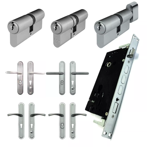 Hooply Lock, Handle & Euro Cylinder Set | Steel Container Door Locks ...