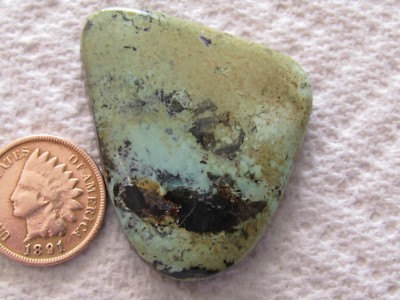 NATURAL Orvil Jack Turquoise Cab 75 carat Cabochon Nevada Blue Green ...