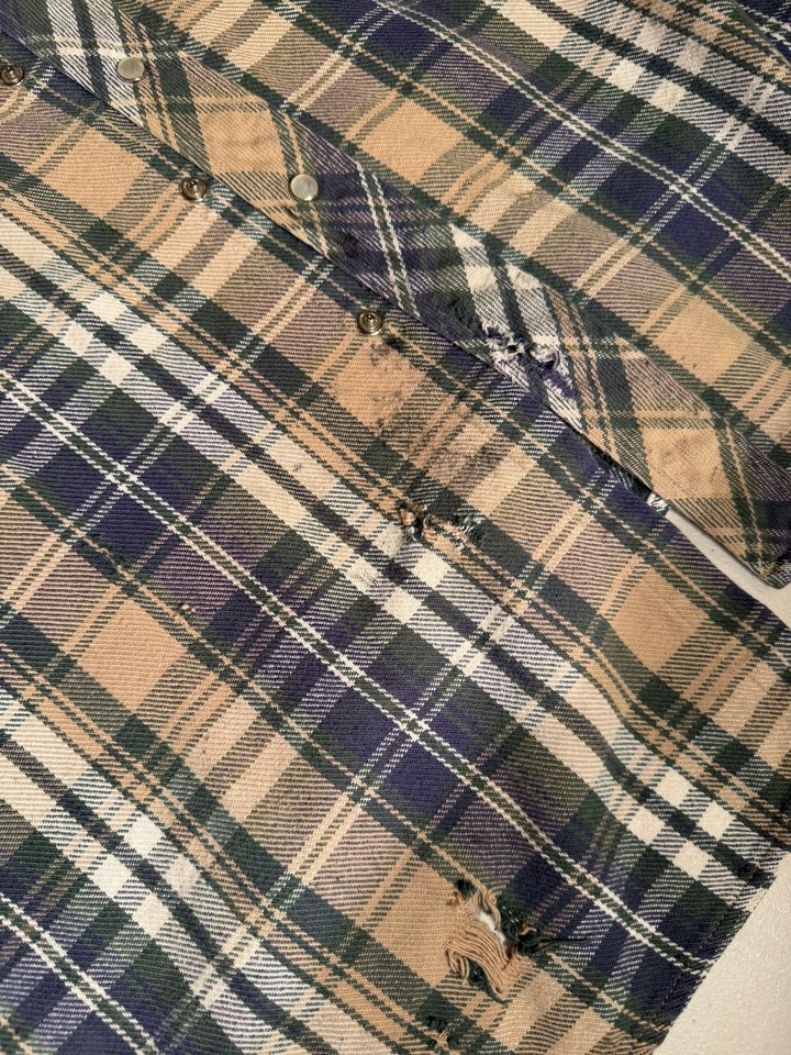 Big Mac Men's XXLT Plaid Flannel-Pearl Snap Buttons-Heavyweight-Long ...