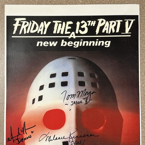 AUTOGRAPHED Friday The 13th Part V Poster, Tom Morga Jason Pam Demon 5 ...