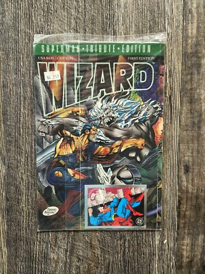 Wizard : Superman Tribute Edition Magazine (1993) New In Sealed Bag w ...