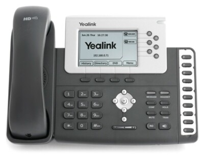 Yealink SIP-T28P 6 Line 2 Port 10/100 PoE HD Voice Executive IP Phones ...
