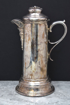 Antique Silver Plated Flagon, Vintage Church Flagon (CU16) chalice co ...