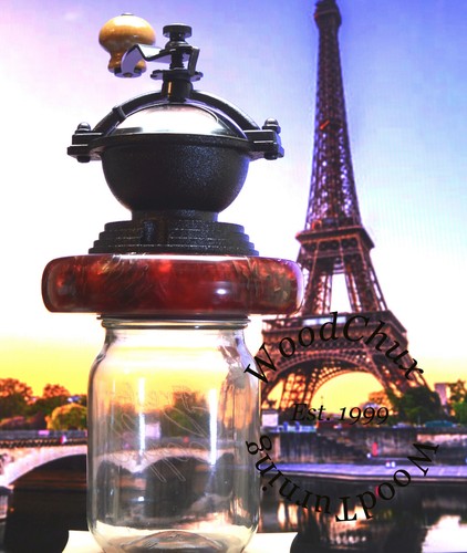 Handmade Crank Pine Cones & Resin Manual Coffee Bean Grinder Grinding ...