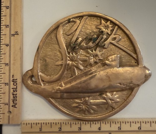Awesome Vintage Solid Brass US Submarine Plaque USS Shark SSN-591 ...