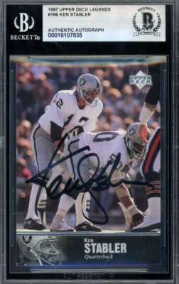 Ken Stabler Beckett BAS Signed 1997 Upper Deck Legends Autograph | eBay