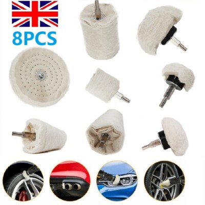 8PCS Polishing Buffing Pads Mop Wheel Buffer Pad Drill Kit for Car ...