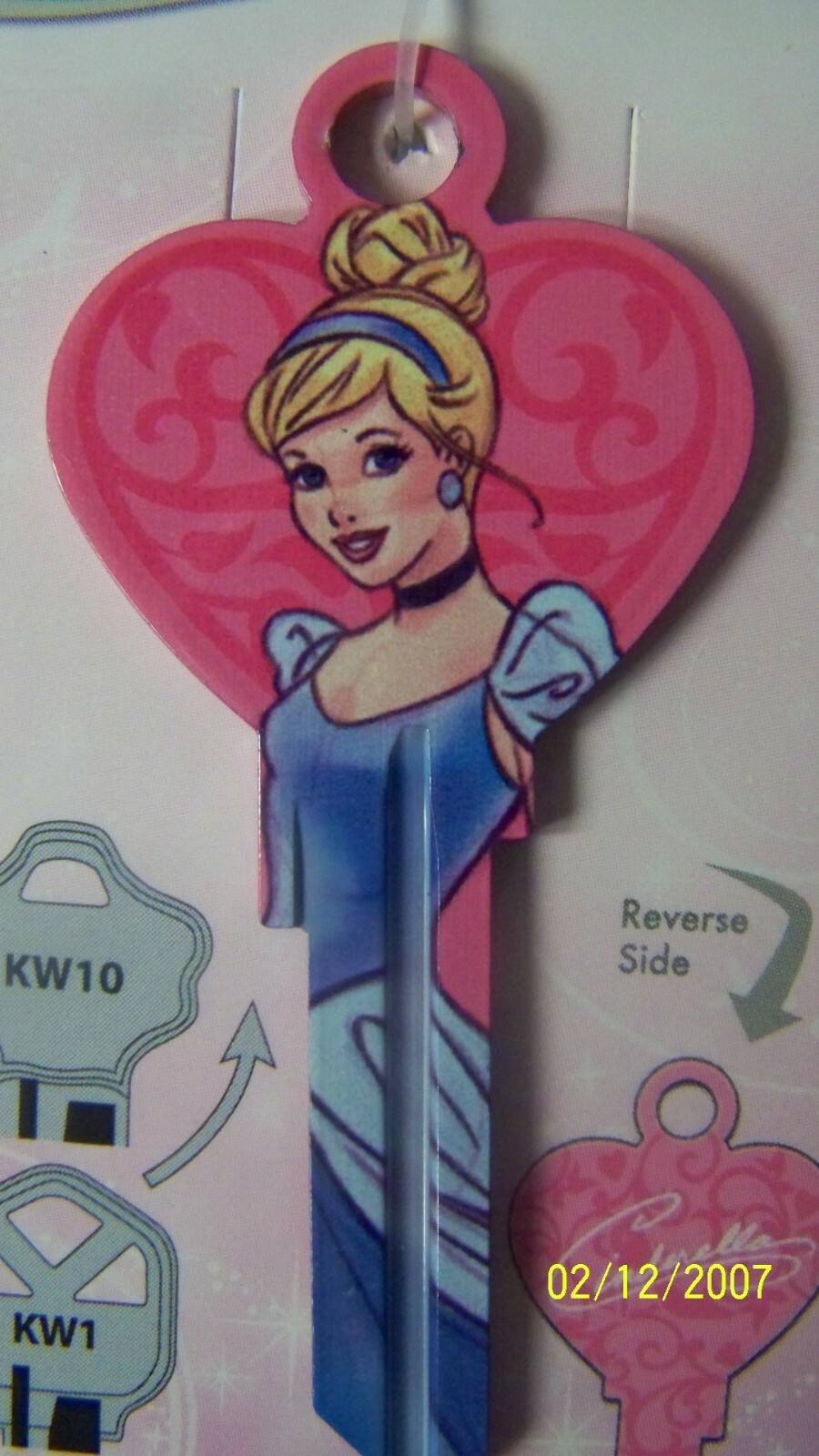 Cinderella Heart Disney Kwikset KW1/KW10 house key blank | eBay