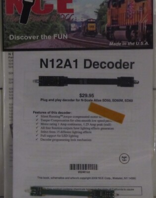 NCE N Scale 524-122 N12A1 DCC Decoder Fits Atlas SD50, SD60, SD60M | eBay