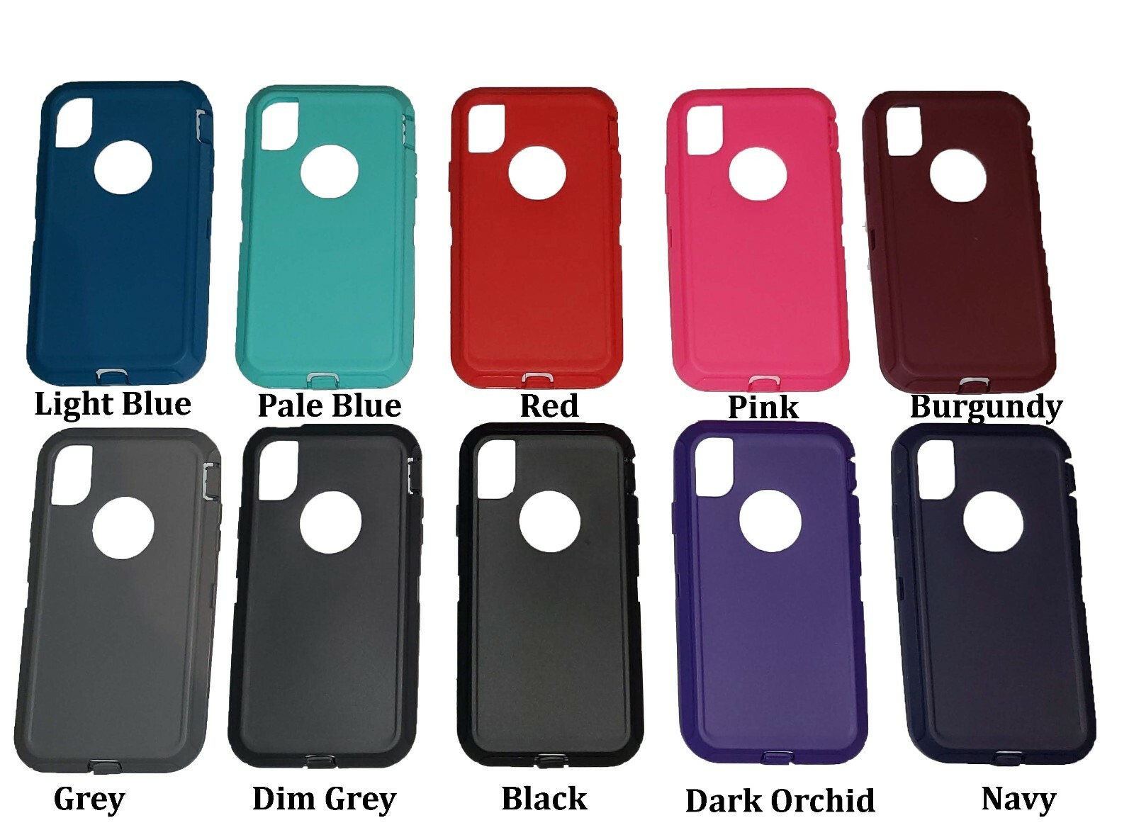 iPhone X/Xs/Xr/Xs Max Replacement For OtterBox Defender Case Rubber ...