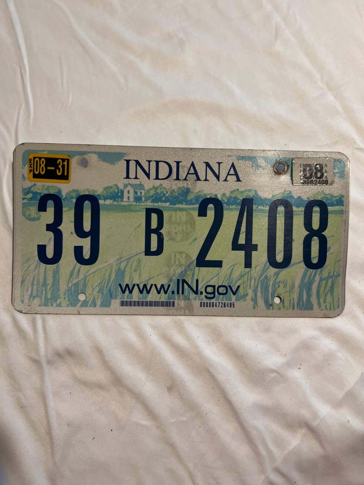 LICENSE PLATE INDIANA 2408 | eBay