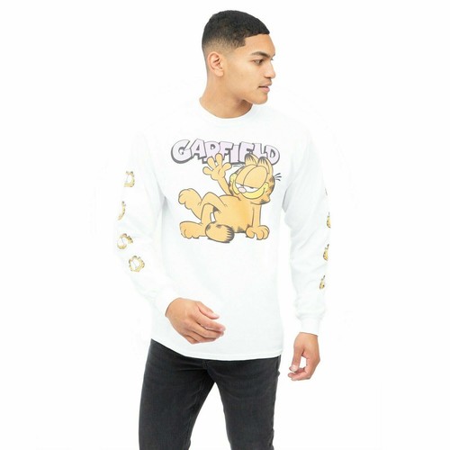 Official Garfield Mens Garfield Grin Long Sleeve T-Shirt White S - XXL ...
